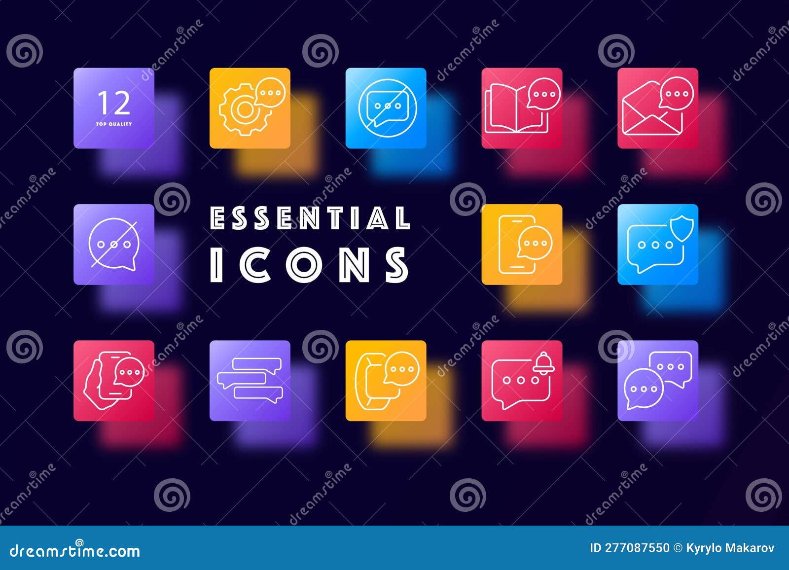 Options Icon Set. Set of Gears and Cogs Symbolizing Different Choices ...