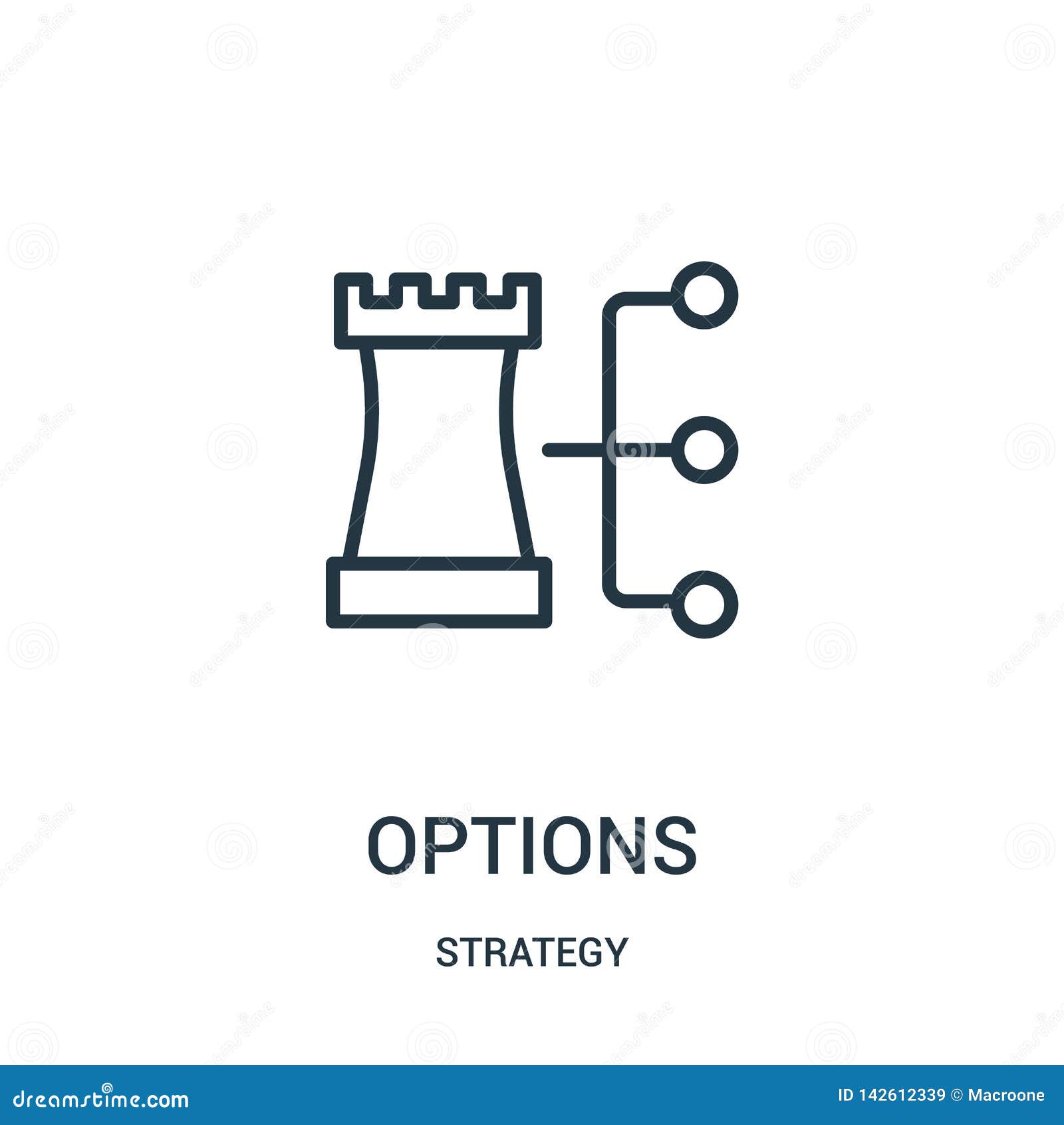 Options Icon Vector from Strategy Collection. Thin Line Options Outline ...