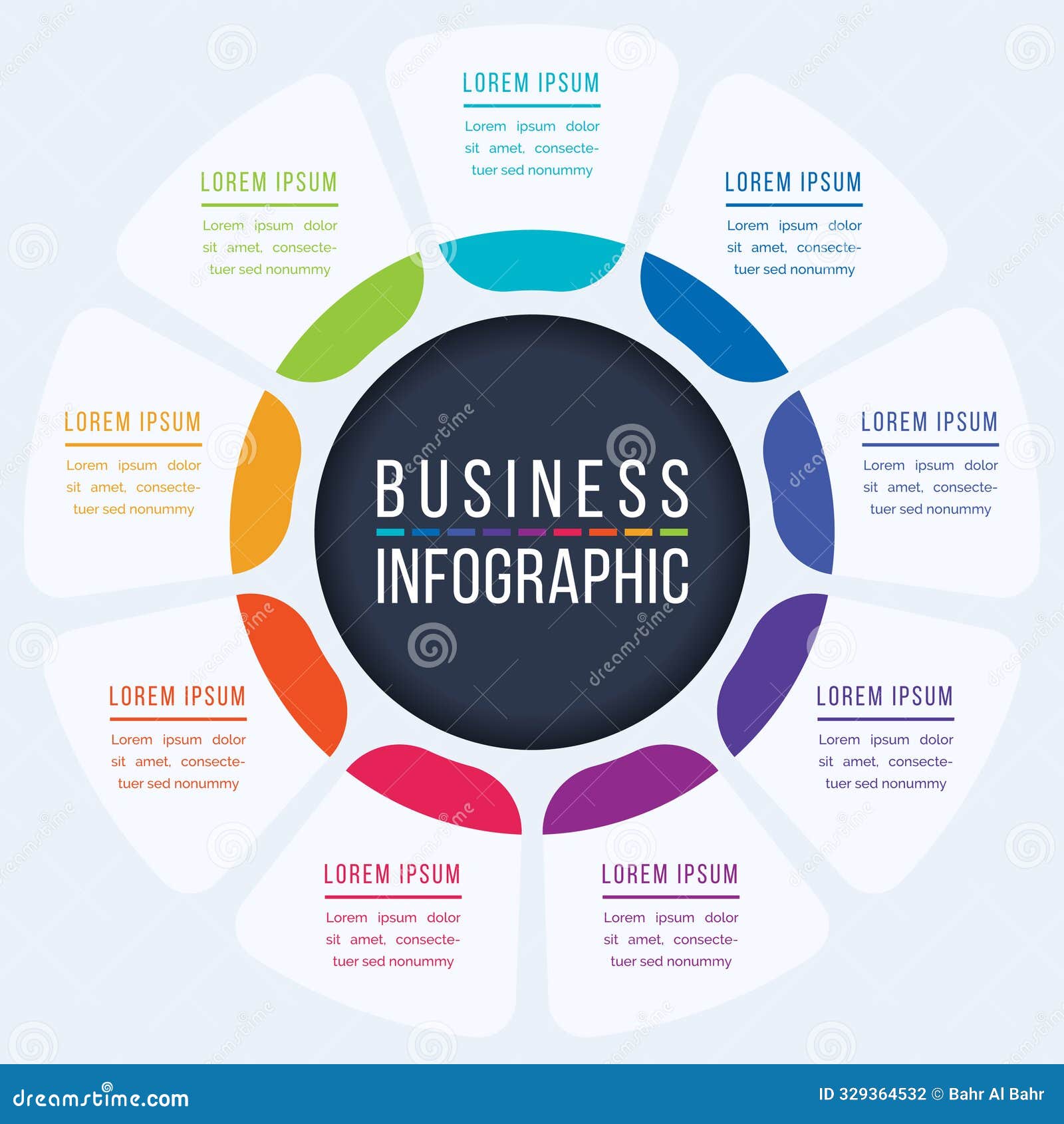 9 Options Infographic Circle Design 9 Steps, Objects, Elements or ...