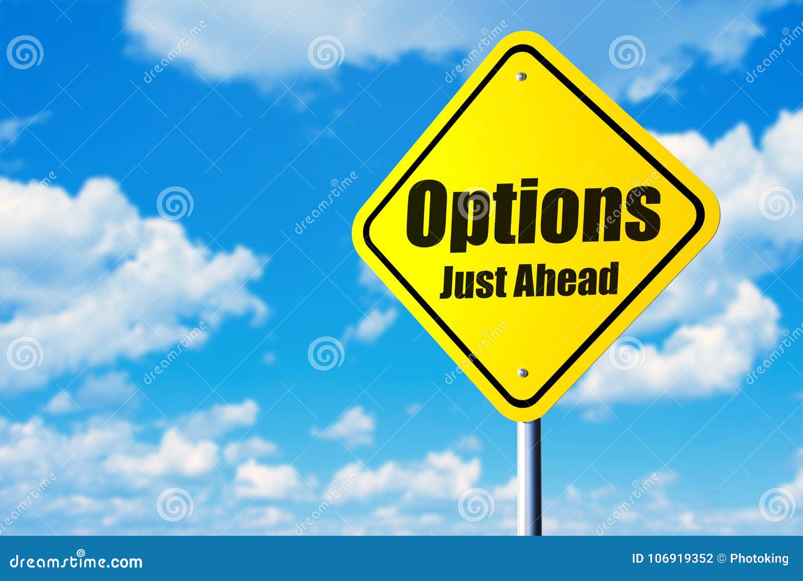 Options Just Ahead Motivational Message Written On Paper On A Tree In ...