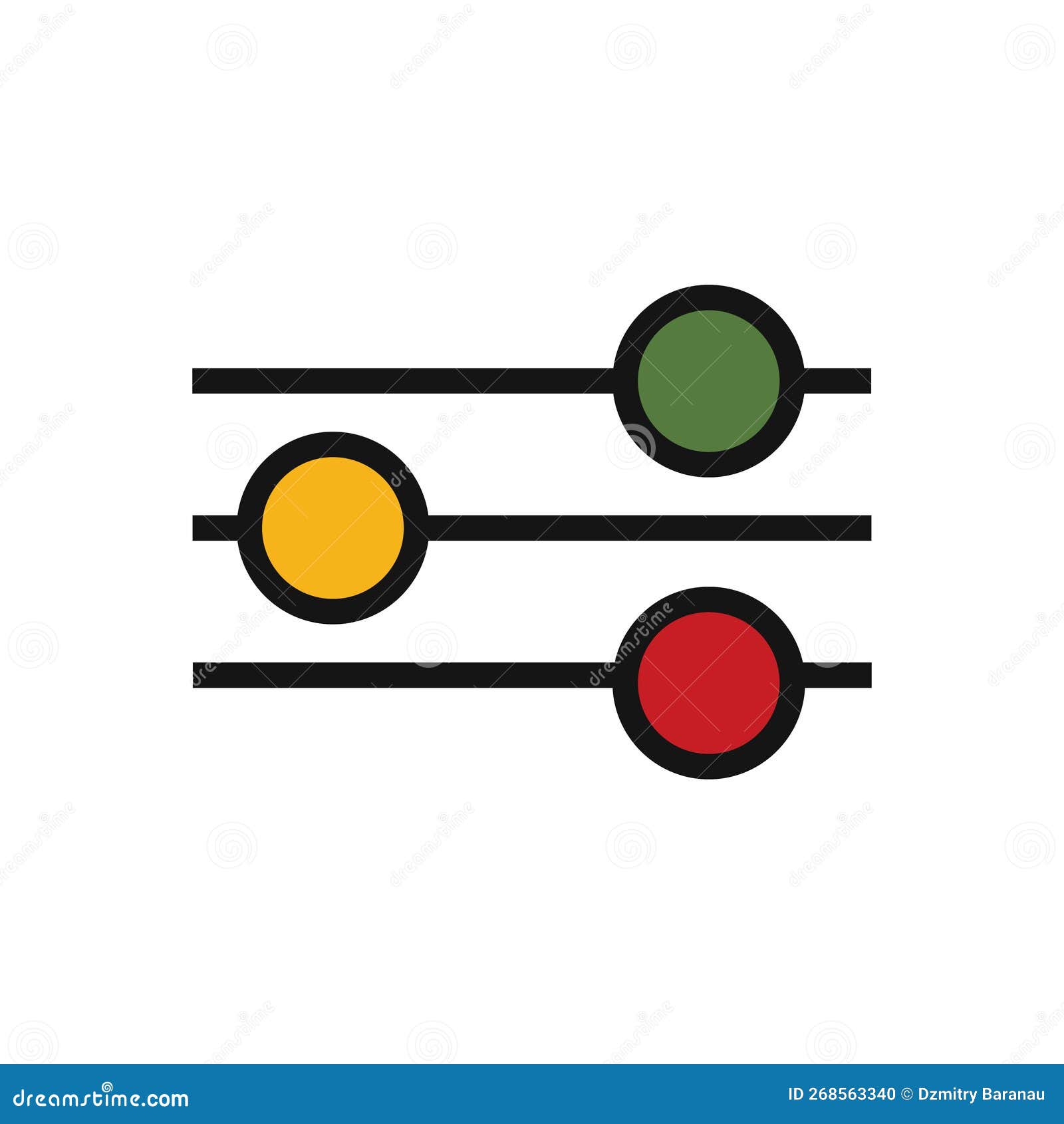 Options Line Icon Isolated on White Background. Black Flat Thin Icon on ...