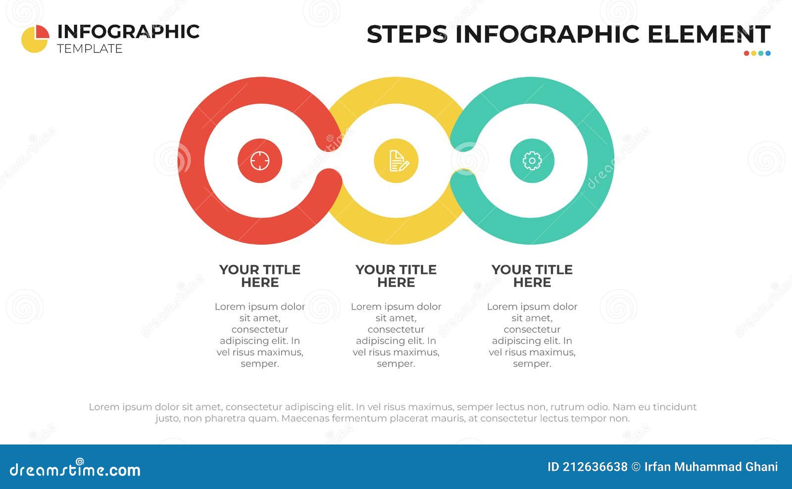 3 Options or List Diagram with Circular Design, Infographic Element ...