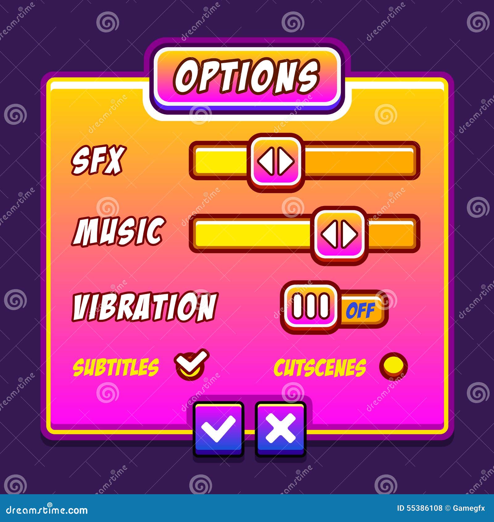 Options Menu Space Style Game Buttons Asset Stock Vector - Illustration ... Options Menu Space Style Game Buttons Asset Stock Vector - Illustration ...