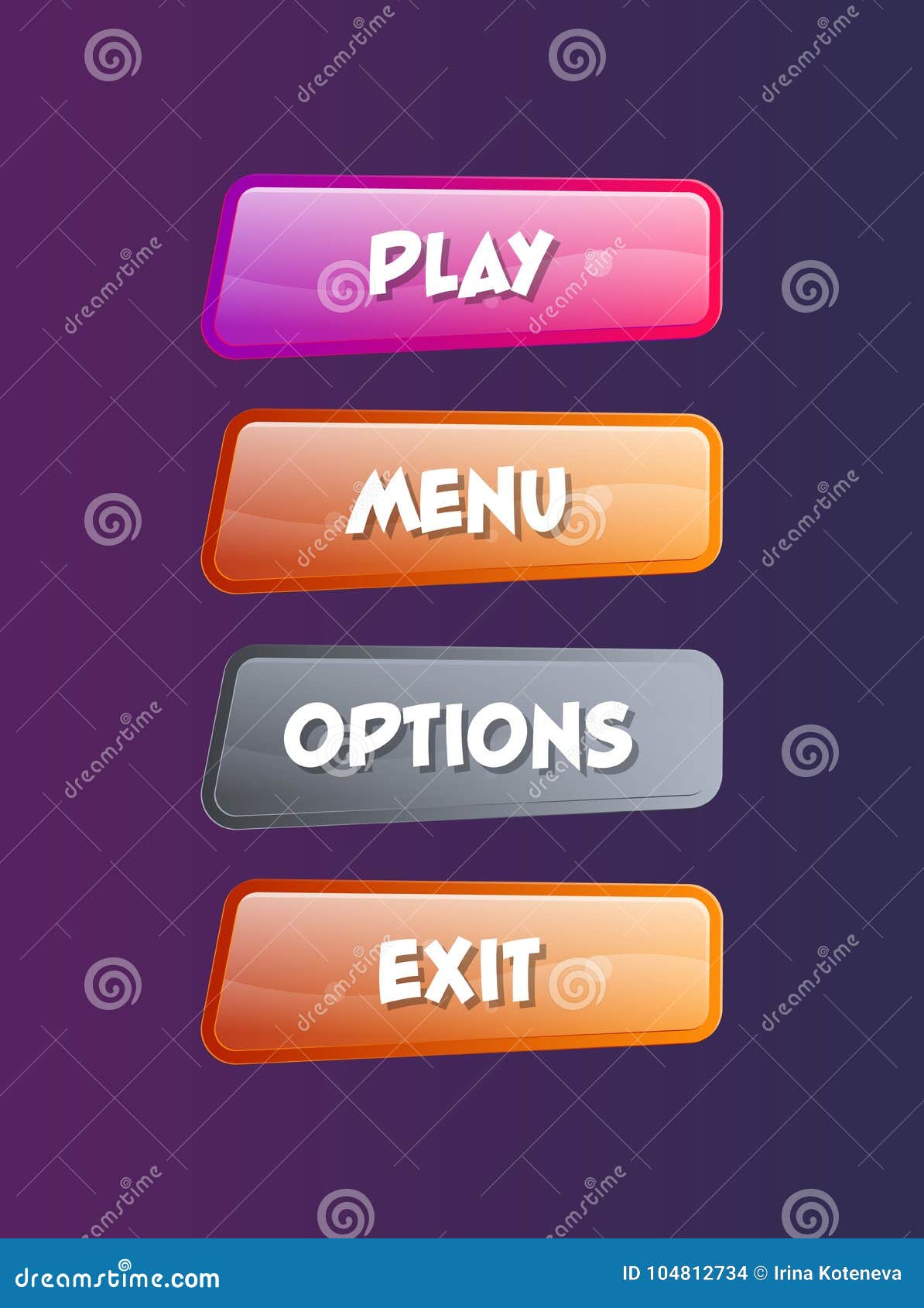 Options Selection Windows Isolated Set Stock Vector - Illustration of ...
