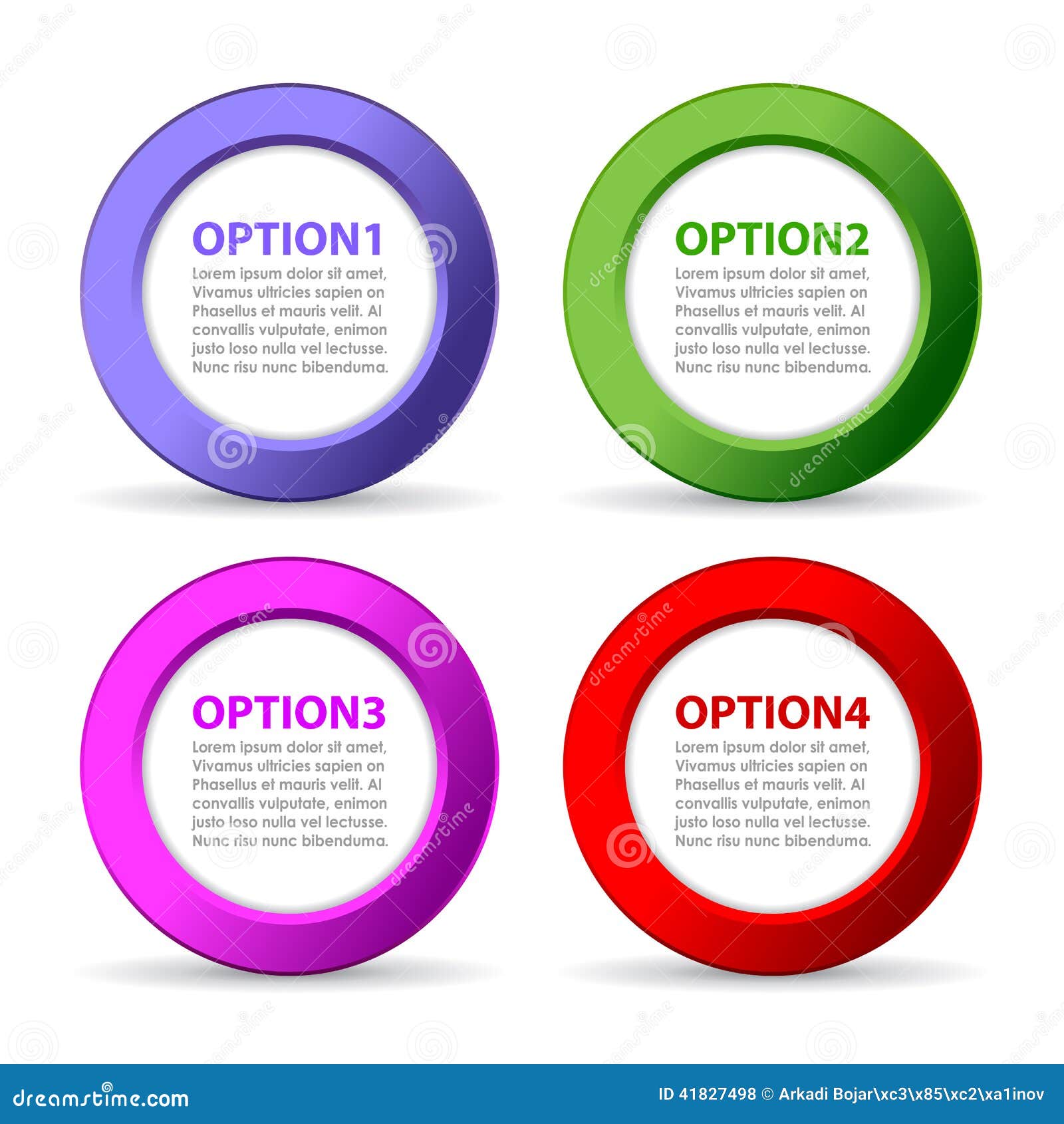 Options text icons stock vector. Illustration of design - 41827498