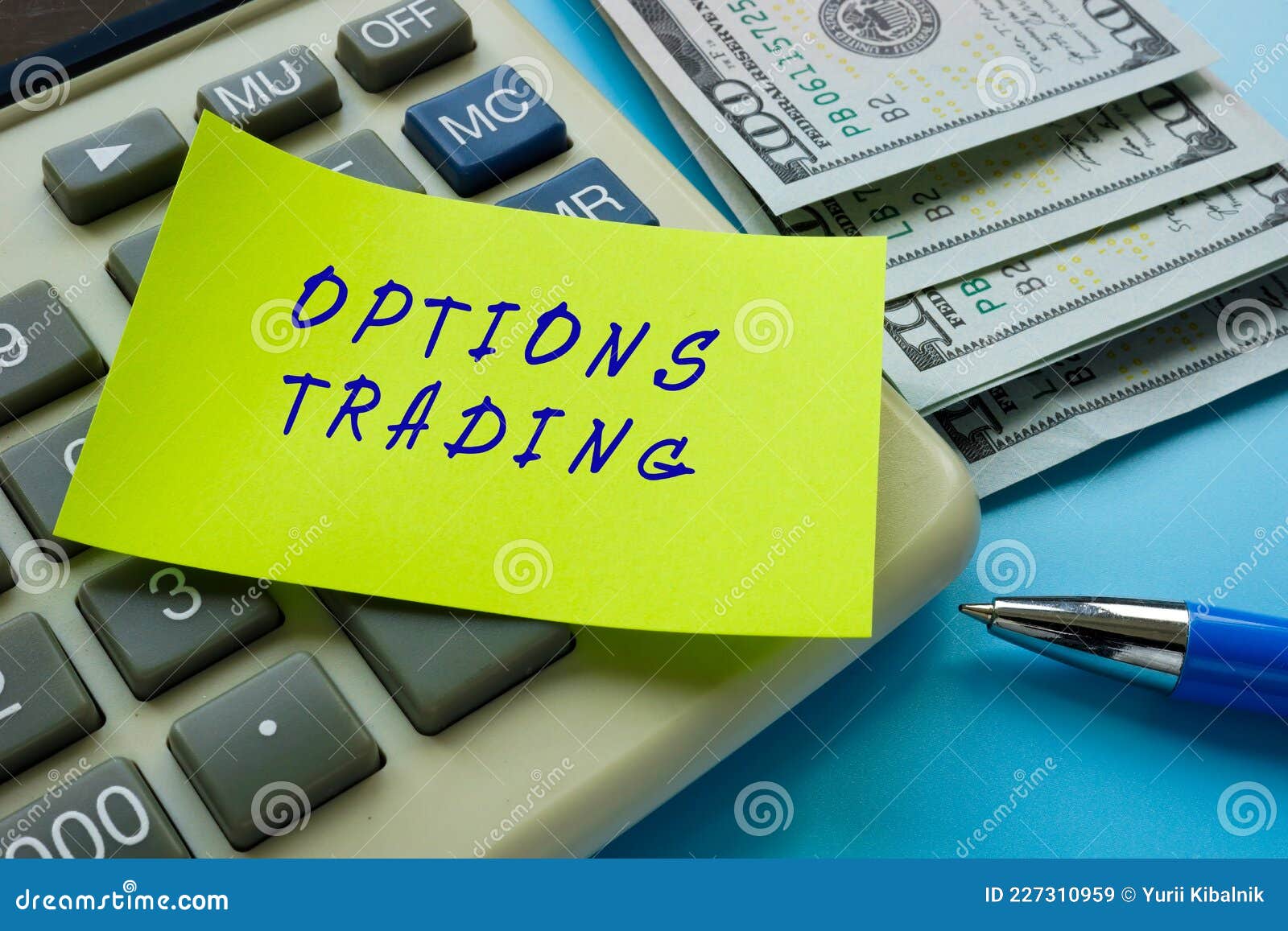 OPTIONS TRADING Sign on the Sheet Stock Image - Image of reorientation ...