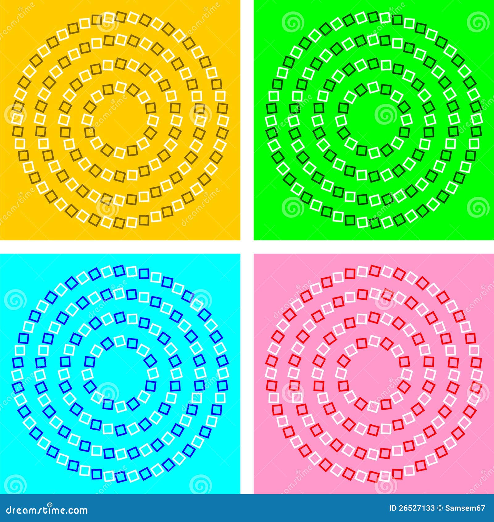 Optisk illusion vektor illustrationer. Illustration av färgrikt - 26527133