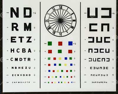Optometric Chart To Control Vision Problems Such As Myopia, Hyperopia ...