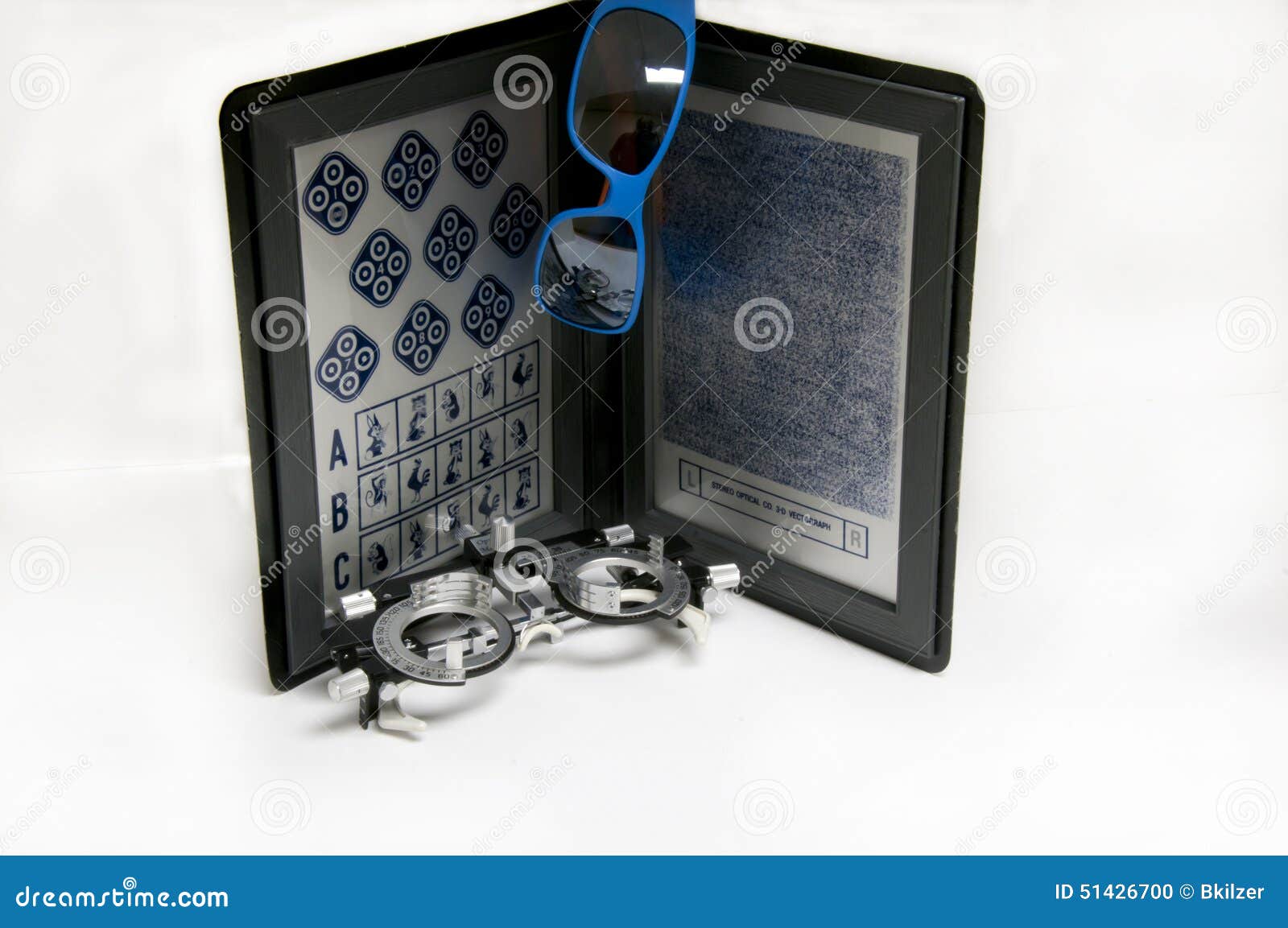 Optometric Trial Frame Detail Of Left Eye With Inserted Progressive ...