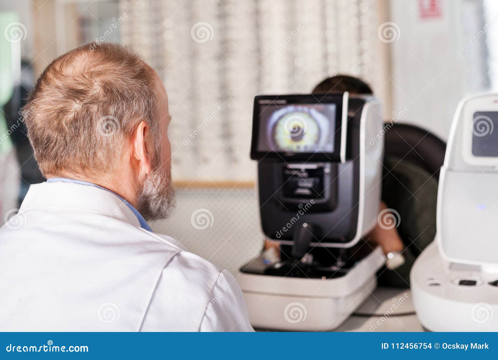 Optometric exam stock photo. Image of myopia, diopter - 112456754