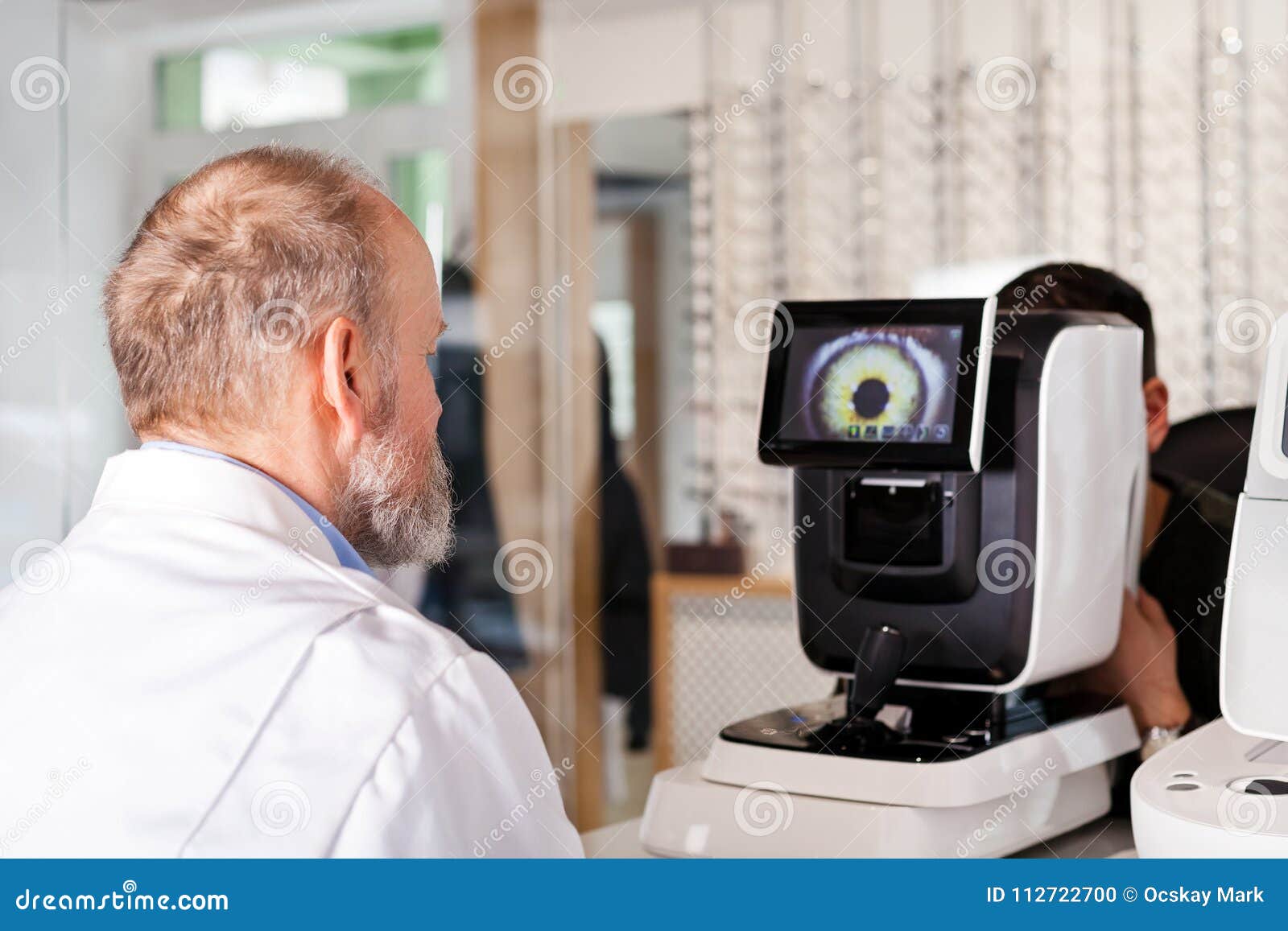Optometric exam stock photo. Image of lens, oculist - 112722700