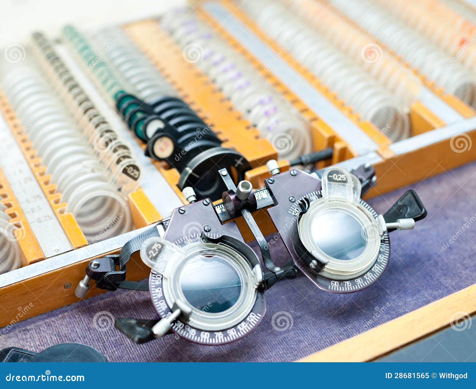 Optometric Frame and Lenses Set Stock Image - Image of long, presbyopia ...