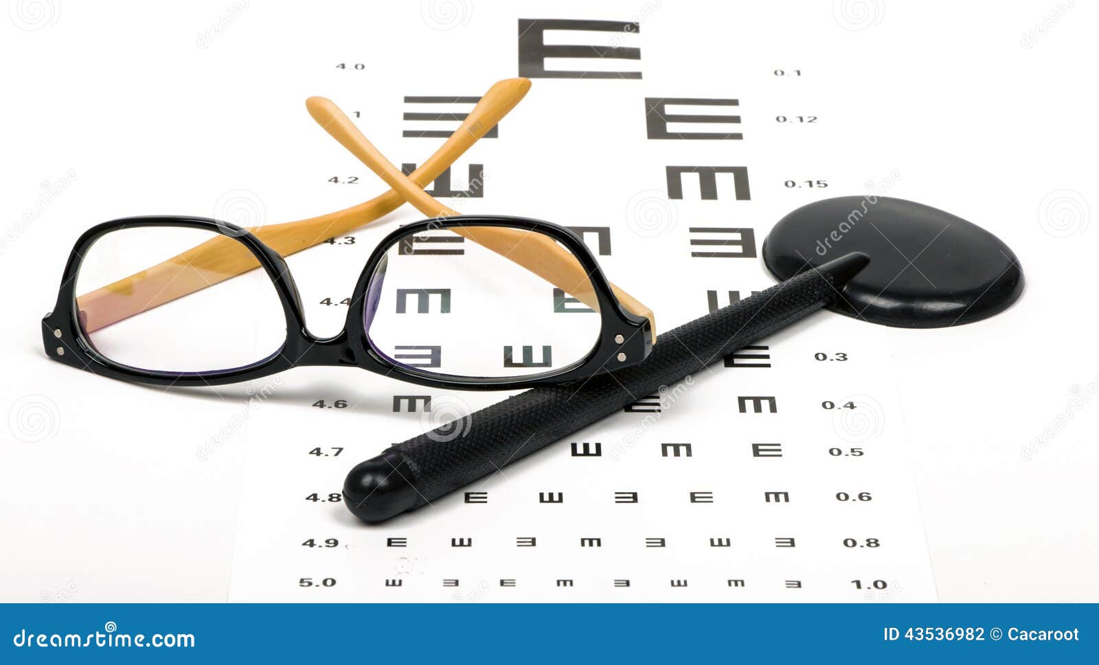Optometrist Chart and Glasses Stock Photo - Image of alphabet, eyewear ...