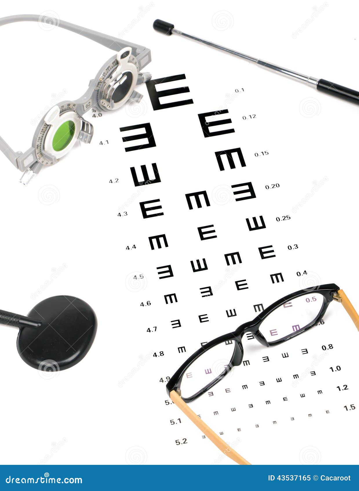 Optometrist Chart And Glasses Royalty-Free Stock Image | CartoonDealer ...