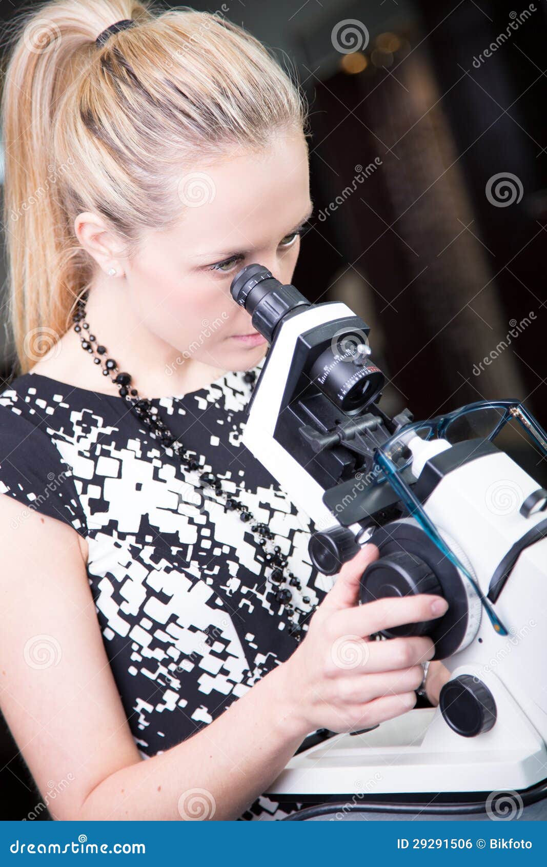 Optometrist Checking Eyeglasses Stock Photo - Image of healthcare ...