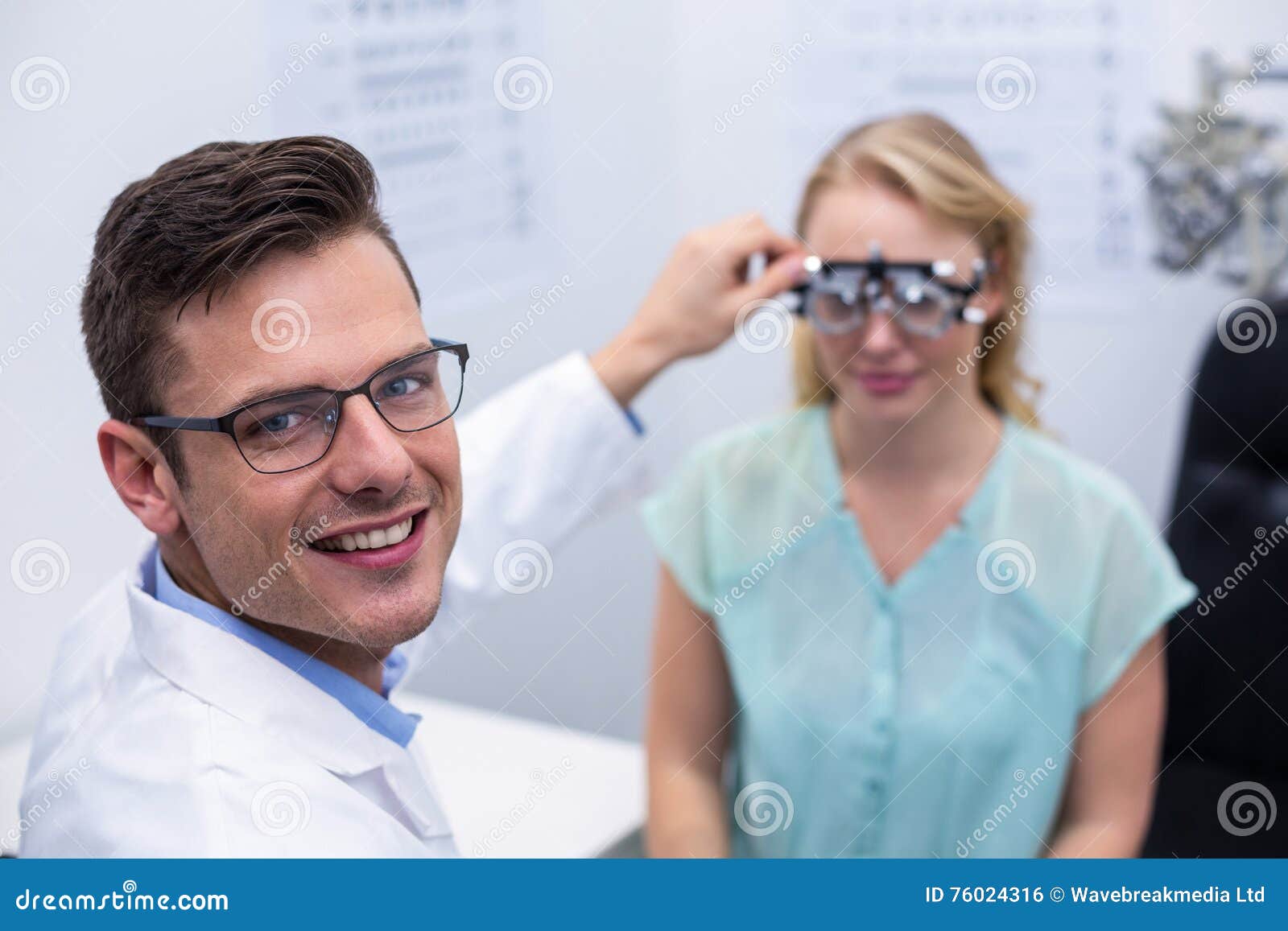 Optometrist Examining Female Patient with Phoropter Stock Photo - Image ... Optometrist Examining Female Patient with Phoropter Stock Photo - Image ...