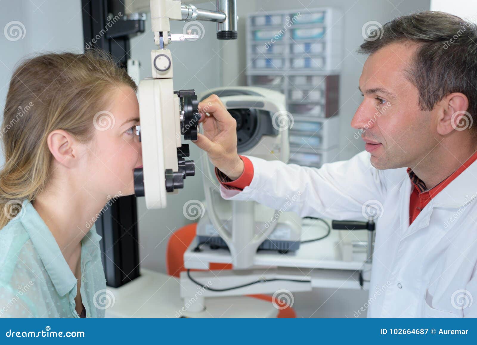 Optometrist Measuring Eye Grades Stock Image - Image of glaucoma ...
