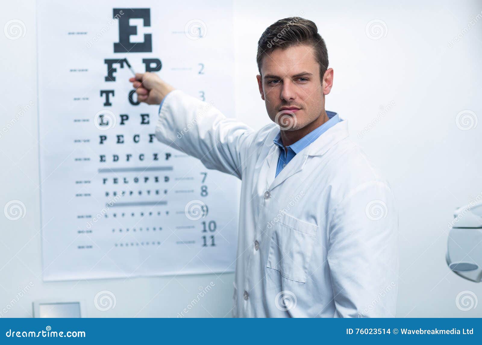 Optometrist Pointing At Eye Chart Royalty-Free Stock Image ...