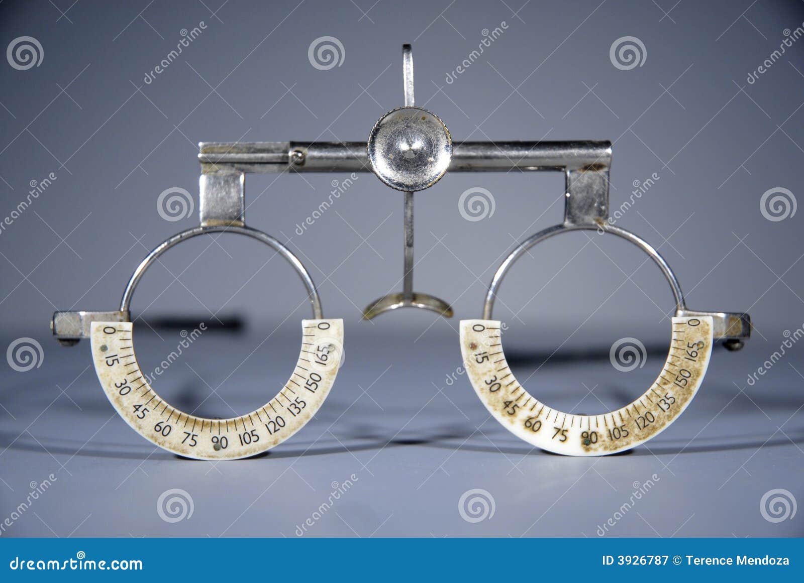 Optometric Trial Frame Detail Of Left Eye With Inserted Progressive ...