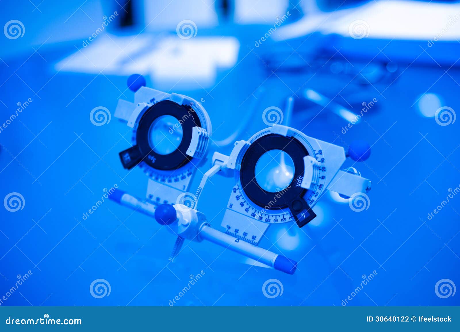 Optometrist S Trial Frame for Eye Testing Stock Photo - Image of ...