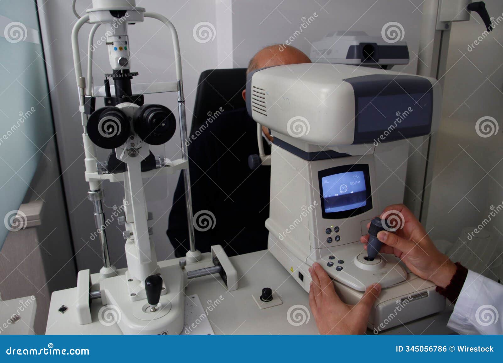 Eye Clinic With Autorefractor , Slit Lamp And Eye Diagnostic Tools ...
