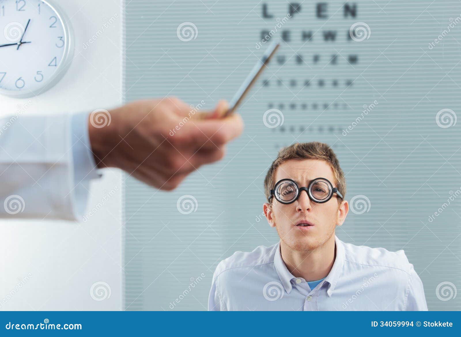 Optometrist Pointing At Eye Chart Royalty-Free Stock Image ...