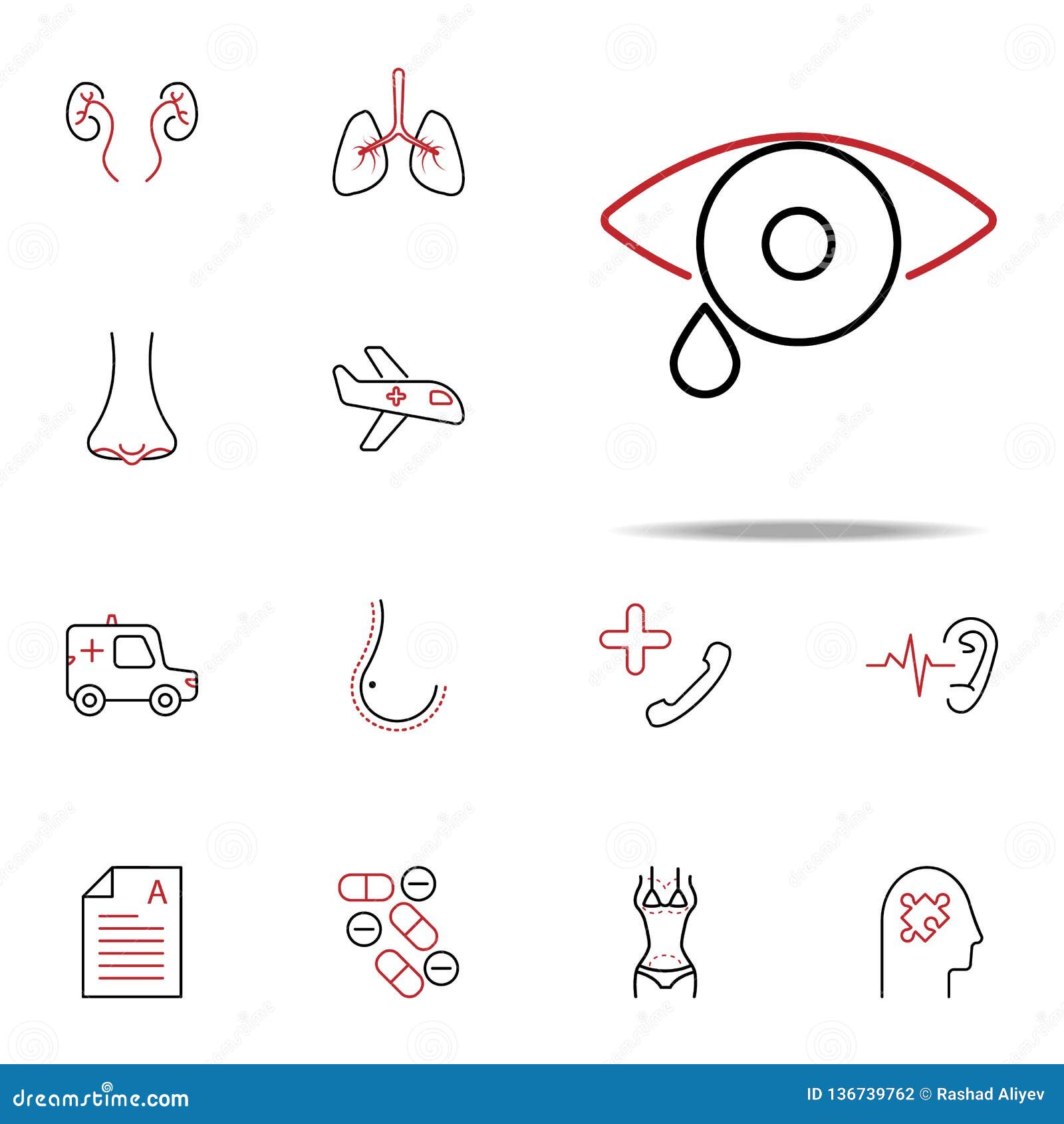 Optometry Colored Line Icon. Medical Icons Universal Set for Web and ...