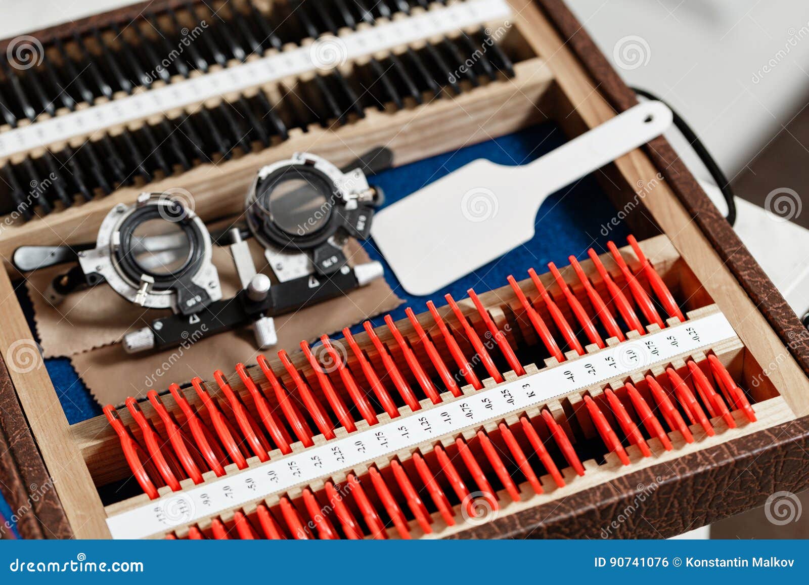 Optometry Concept. Test Glasses Phoropter with Lens Set for Eye Sight ...