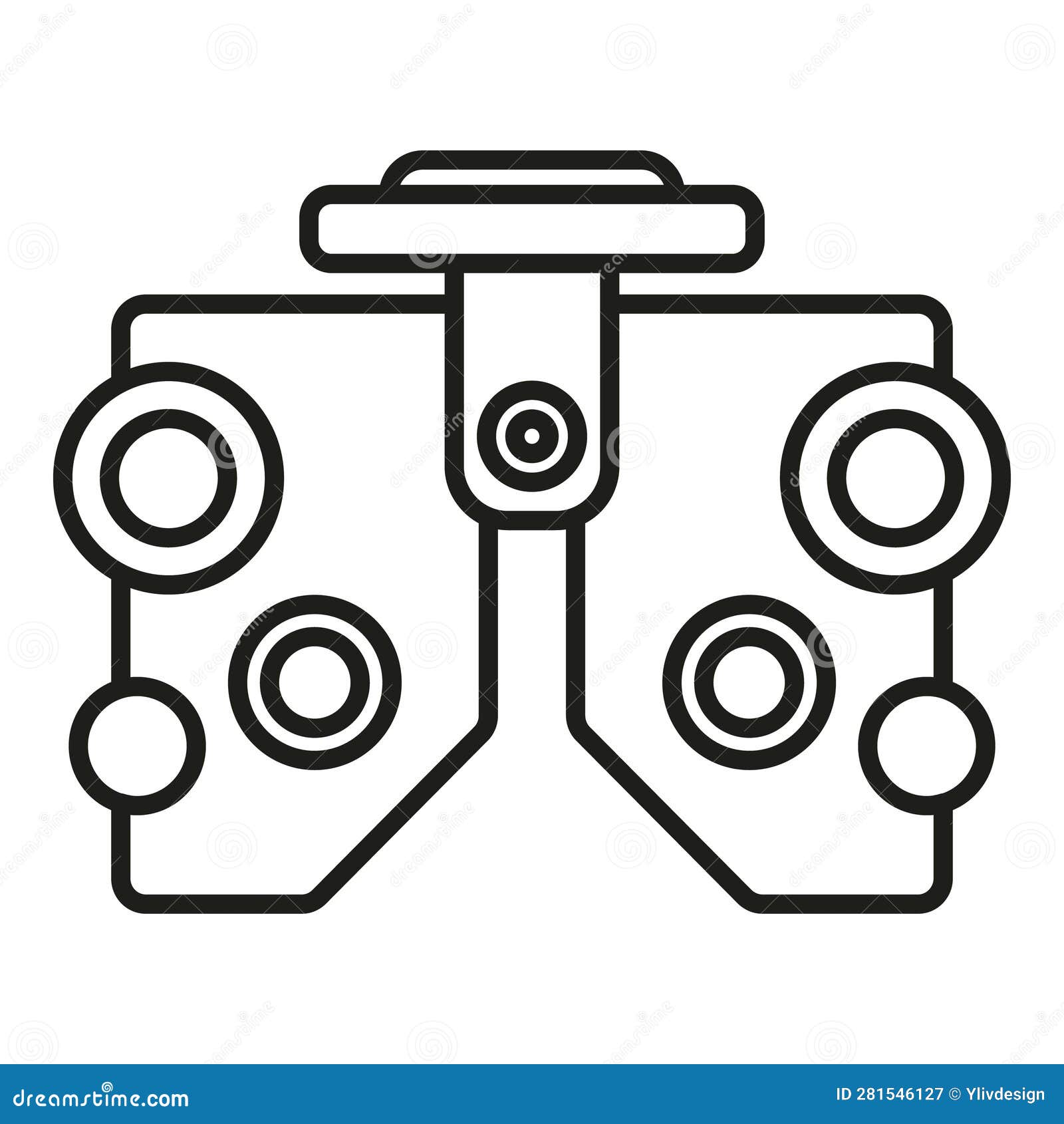 Optometry Device Icon Outline Vector. Eye Test Stock Vector ...