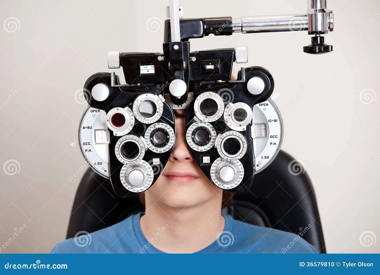Optometry Exam stock photo. Image of inspection, eyesight - 36579810