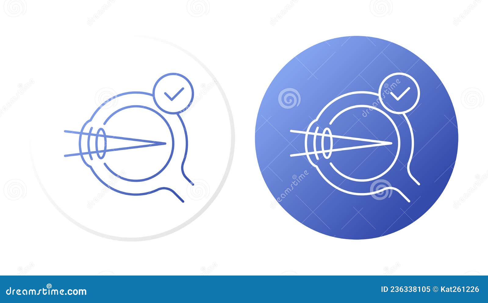 Normal Vision, Hyperopia, Myopia. Set Of Vision Disorders. Anatomy Of ...