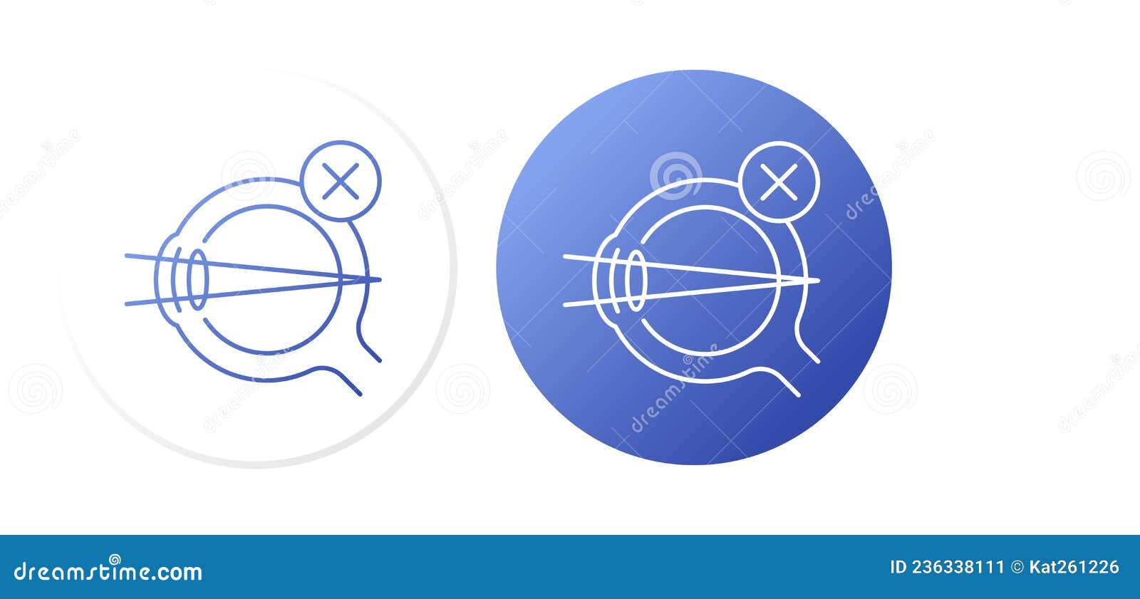 Normal Vision, Hyperopia, Myopia. Set Of Vision Disorders. Anatomy Of ...