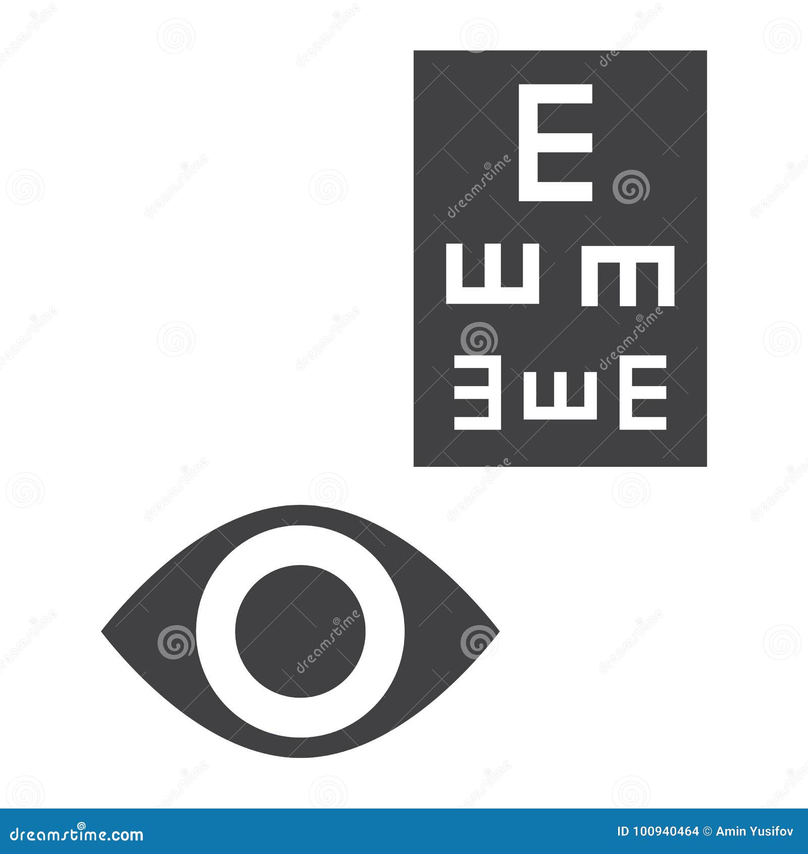 Optometry Glyph Icon, Medicine and Healthcare Stock Vector ...