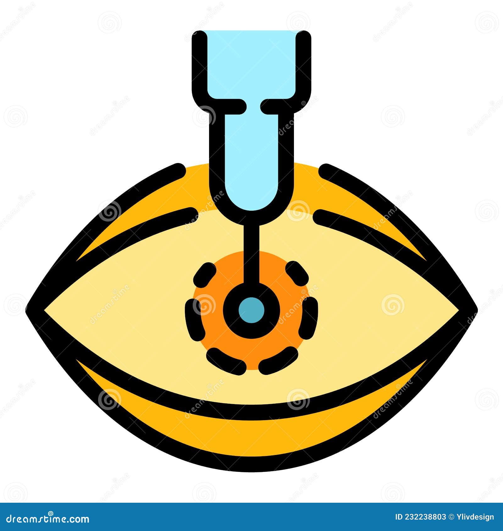 Optometry Laser Procedure Icon Color Outline Vector Stock Illustration ...