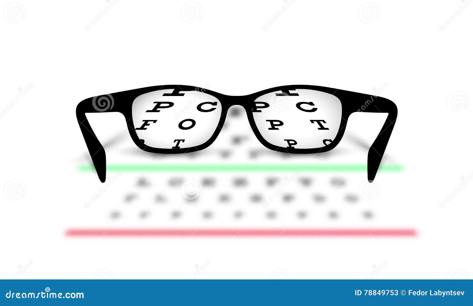 Optometry Medical Background Glasses With Blurred Background Stock ...