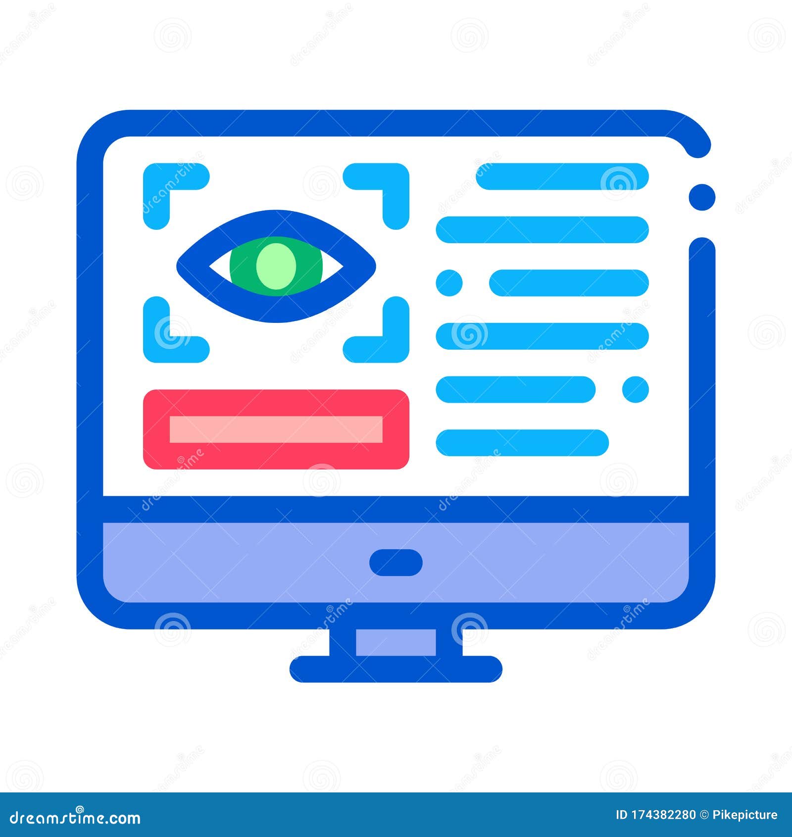 Optometry Online Information Icon Thin Line Vector Stock Vector ...
