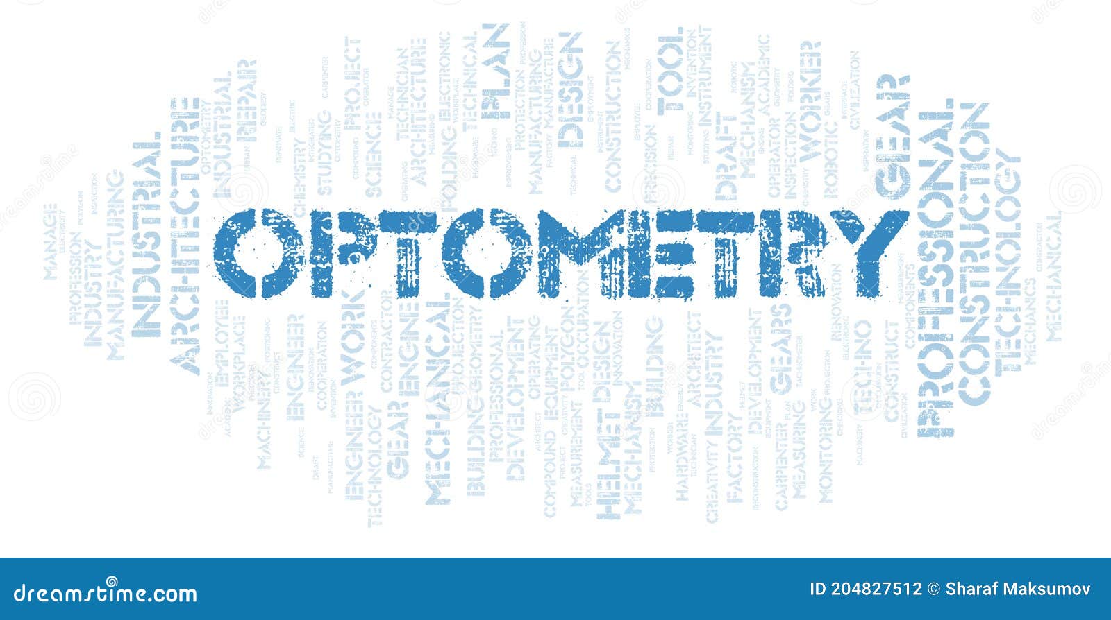Optometry Typography Word Cloud Create with the Text only Stock ...