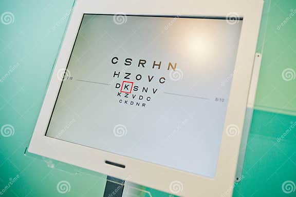 Optotype Eye chart stock photo. Image of measure, vision - 95570884