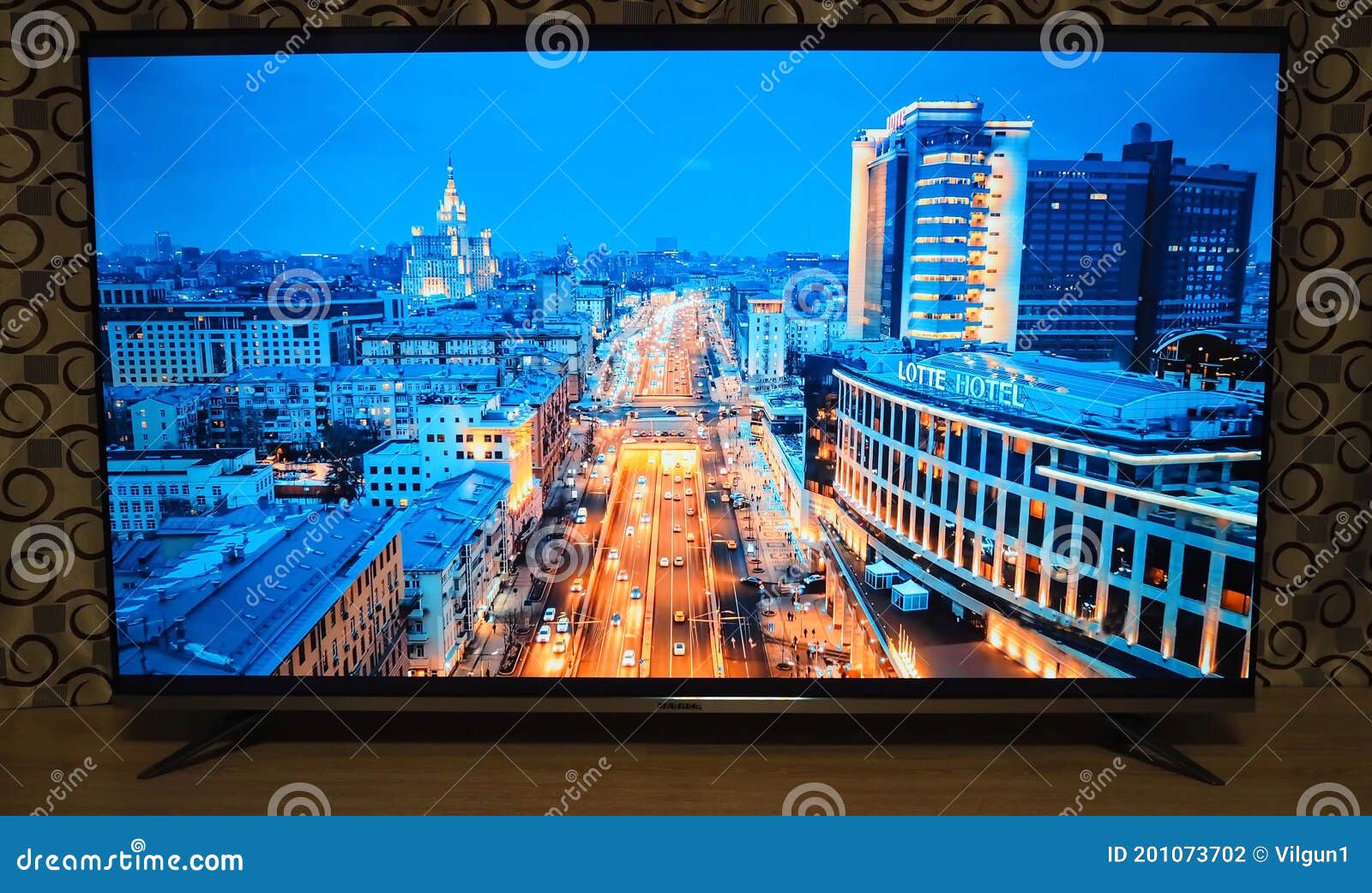 Optreden Van Een Moderne Televisie. Details Van De Samenstelling Van ...