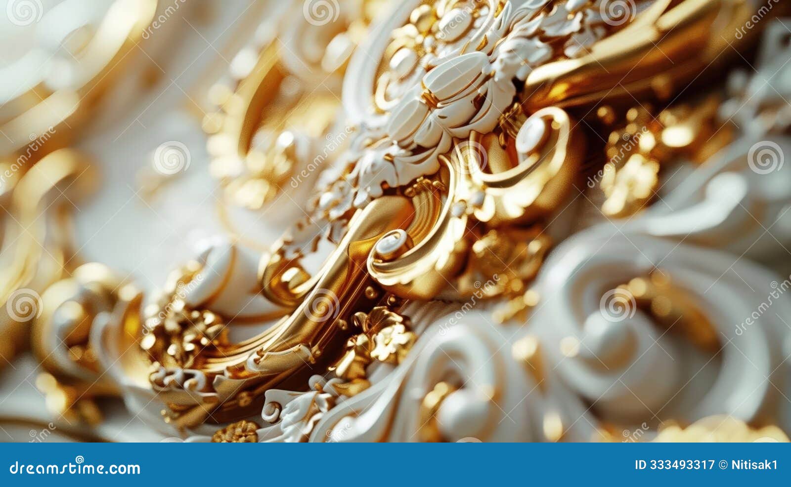 Opulent Baroque Palace Interior Gilded Details Stock Illustration ...