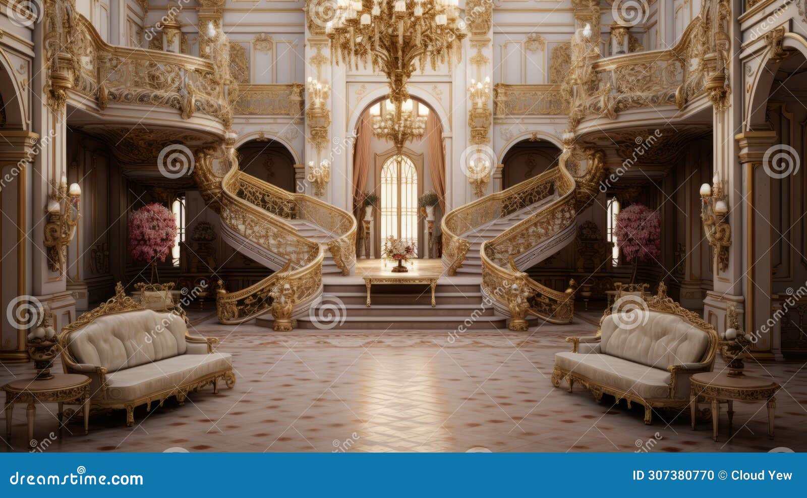 Opulent Palace Interior - Lavish Luxury Background Stock Photography ...