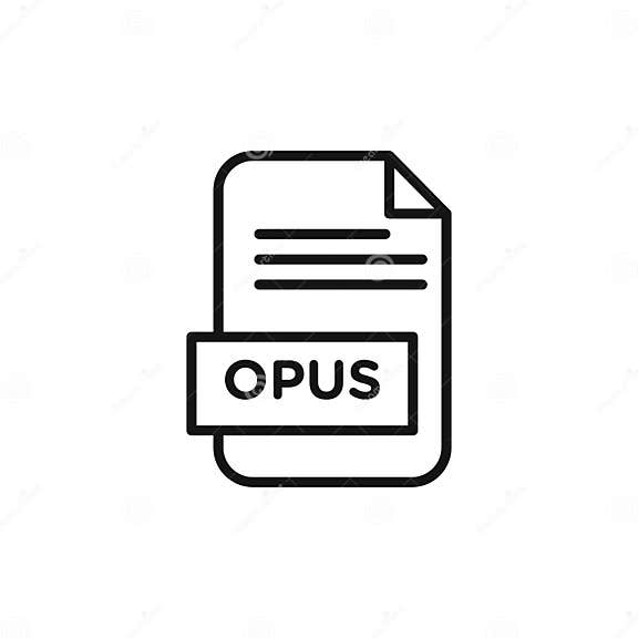 OPUS File Document Icon Logo Sign Vector Outline Stock Illustration ... OPUS File Document Icon Logo Sign Vector Outline Stock Illustration ...
