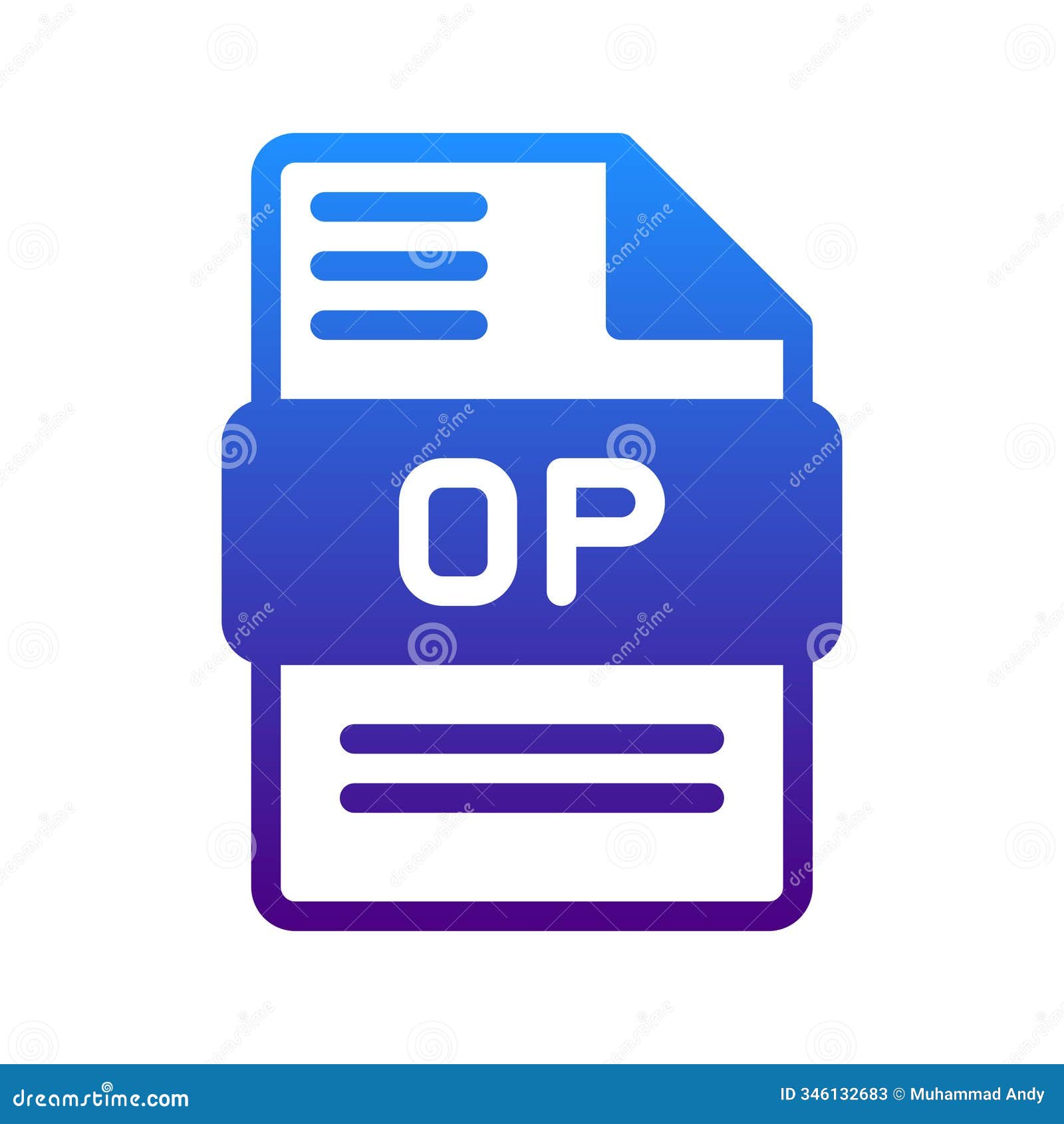 Opus Gradient Artistic Icons To Represent Sound File Formats Stock ...