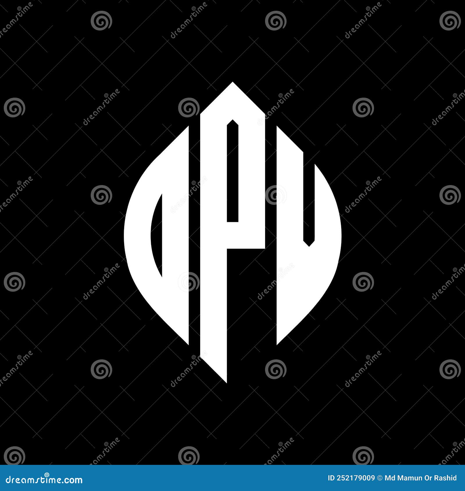 OPV Circle Letter Logo Design with Circle and Ellipse Shape. OPV ...