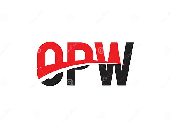 OPW Letter Initial Logo Design Vector Illustration Stock Vector ...