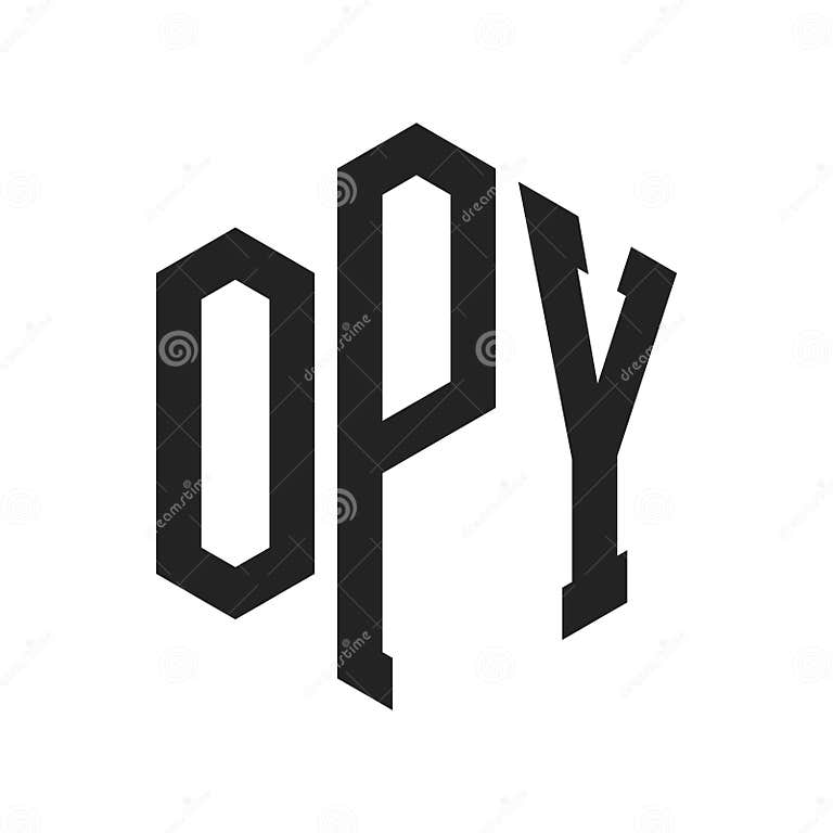 OPY Logo Design. Initial Letter OPY Monogram Logo Using Hexagon Shape ...