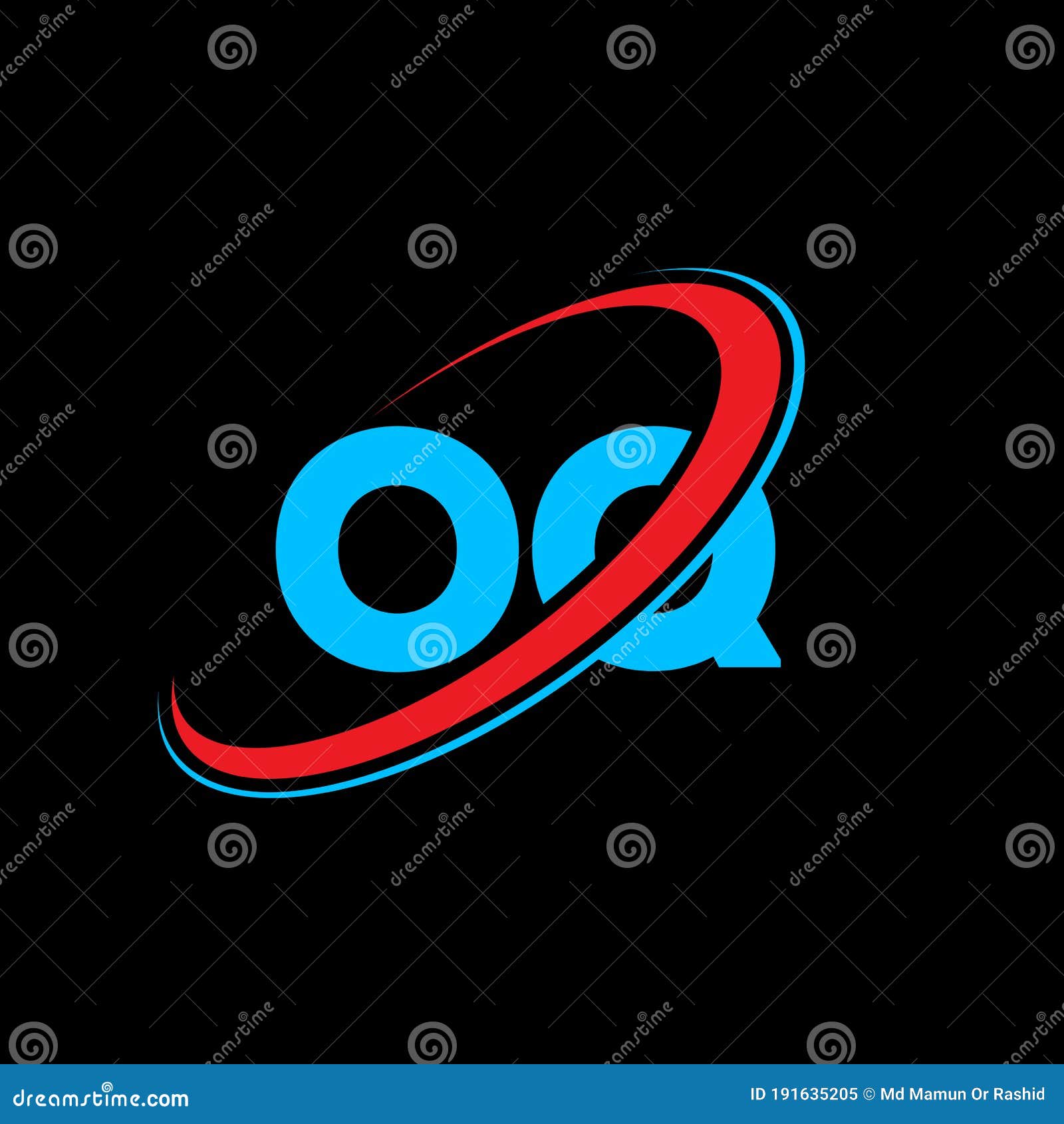 OQ O Q Letter Logo Design. Initial Letter OQ Linked Circle Uppercase ...