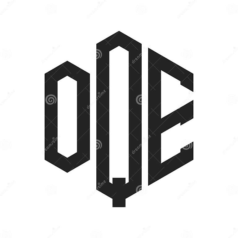 OQE Logo Design. Initial Letter OQE Monogram Logo Using Hexagon Shape ...