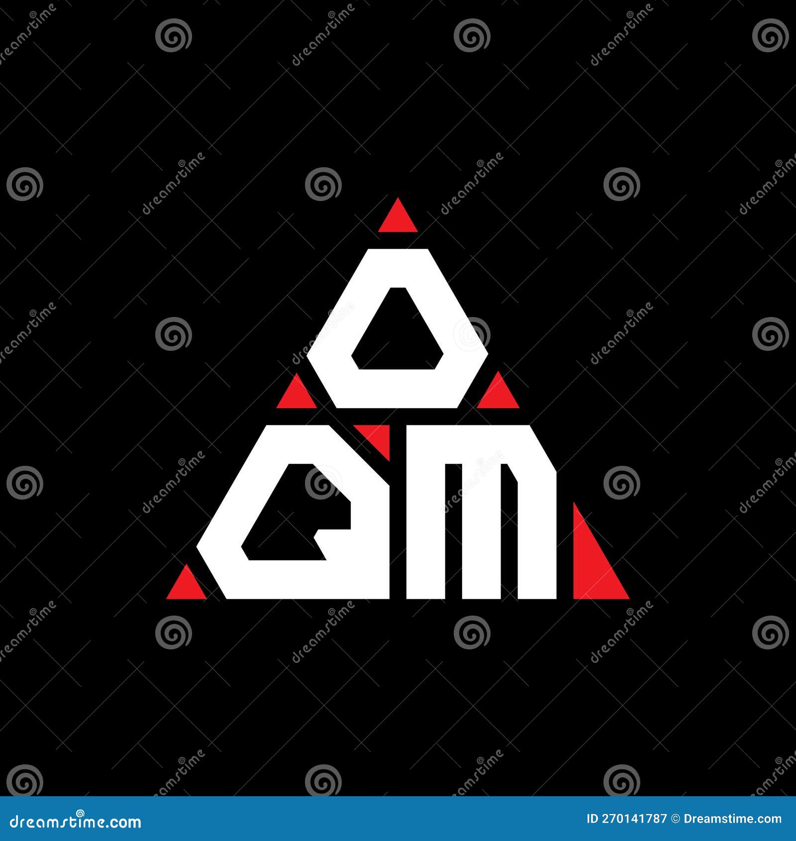 OQM Triangle Letter Logo Design with Triangle Shape. OQM Triangle Logo ...
