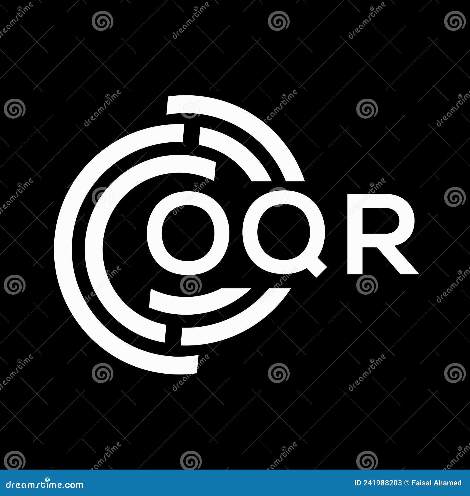 OQR Letter Logo Design on Black Background. OQR Creative Initials ...